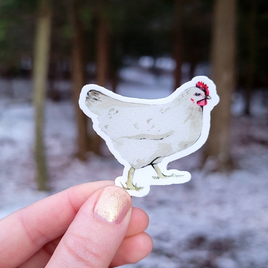 Chicken Vinyl Sticker, Water Bottle Sticker, Laptop Sticker, Vinyl ...