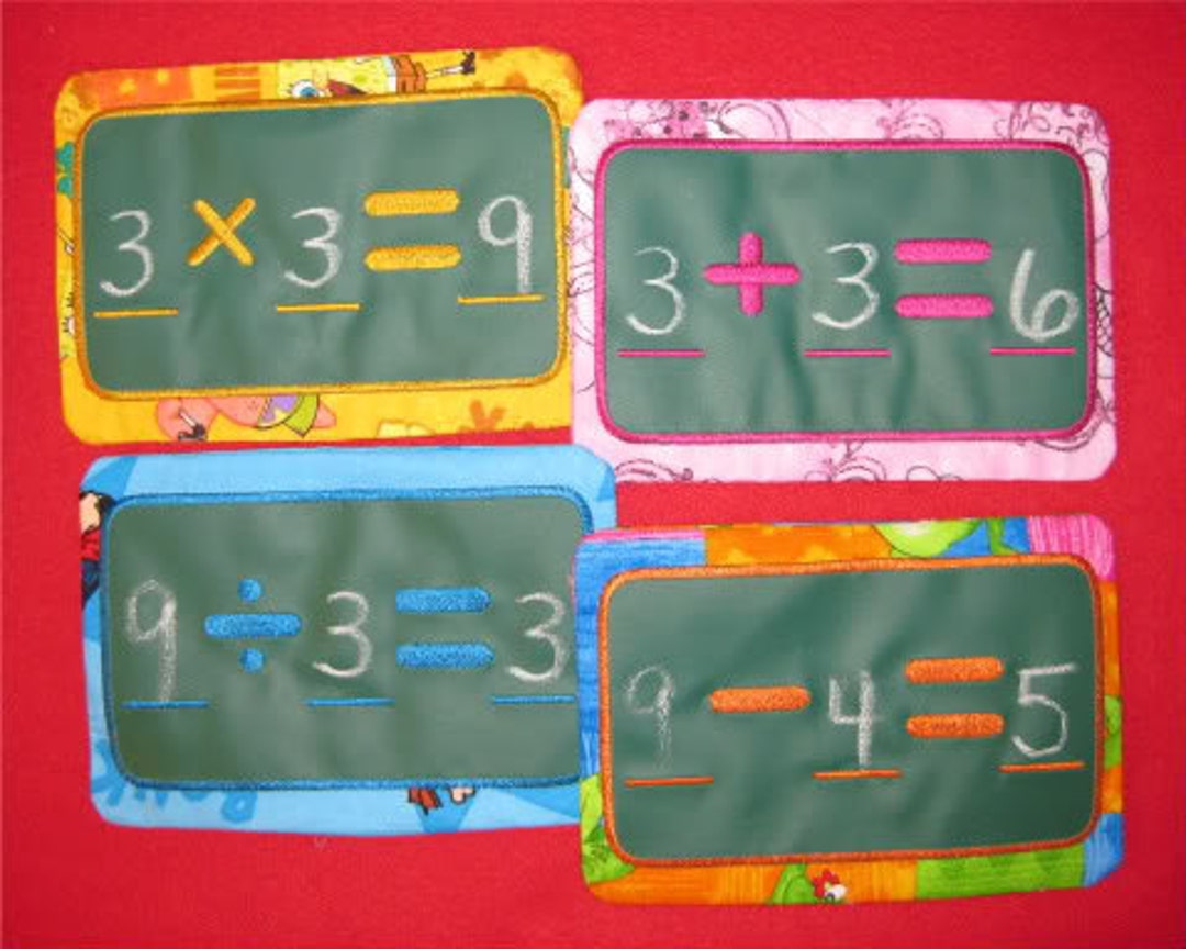 Digital Download Chalkboard Flash Card Embroidery Machine Designs for ...