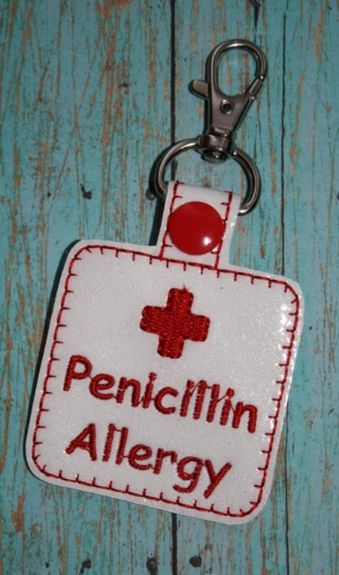 Penicillin Allergy Mini Bag Tag Embroidery Machine Design for the 4x4 ...