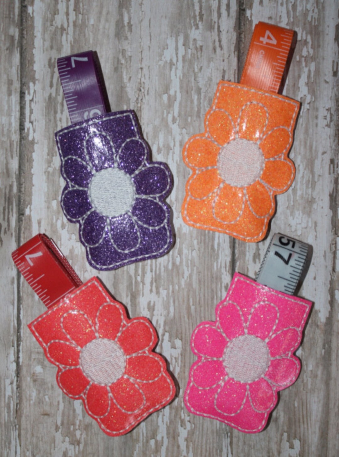 Digital Download Flower Measuring Tape Sleeve in the Hoop Embroidery ...