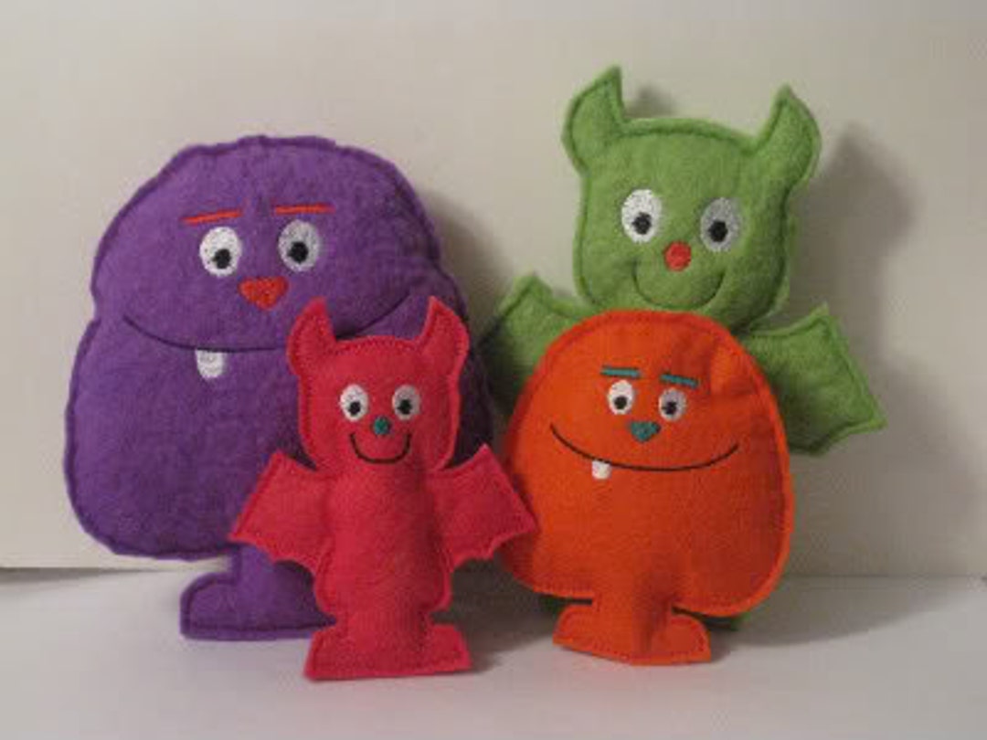Digital Download Felt Monster Softies Embroidery Machine Designs for ...