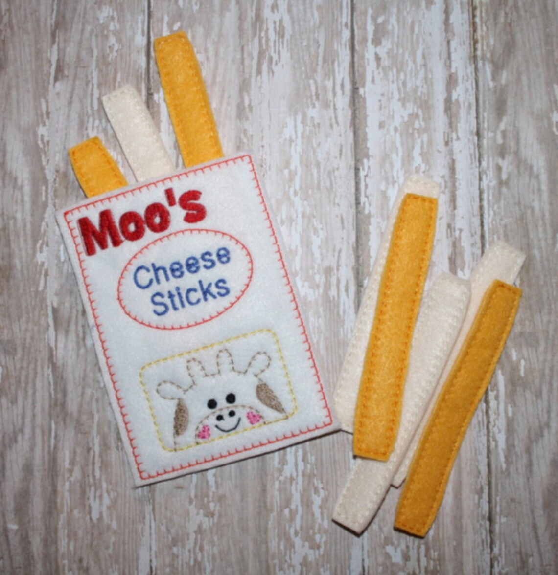Digital Download Moo's Cheese Sticks Felt Play Food in the Hoop ...