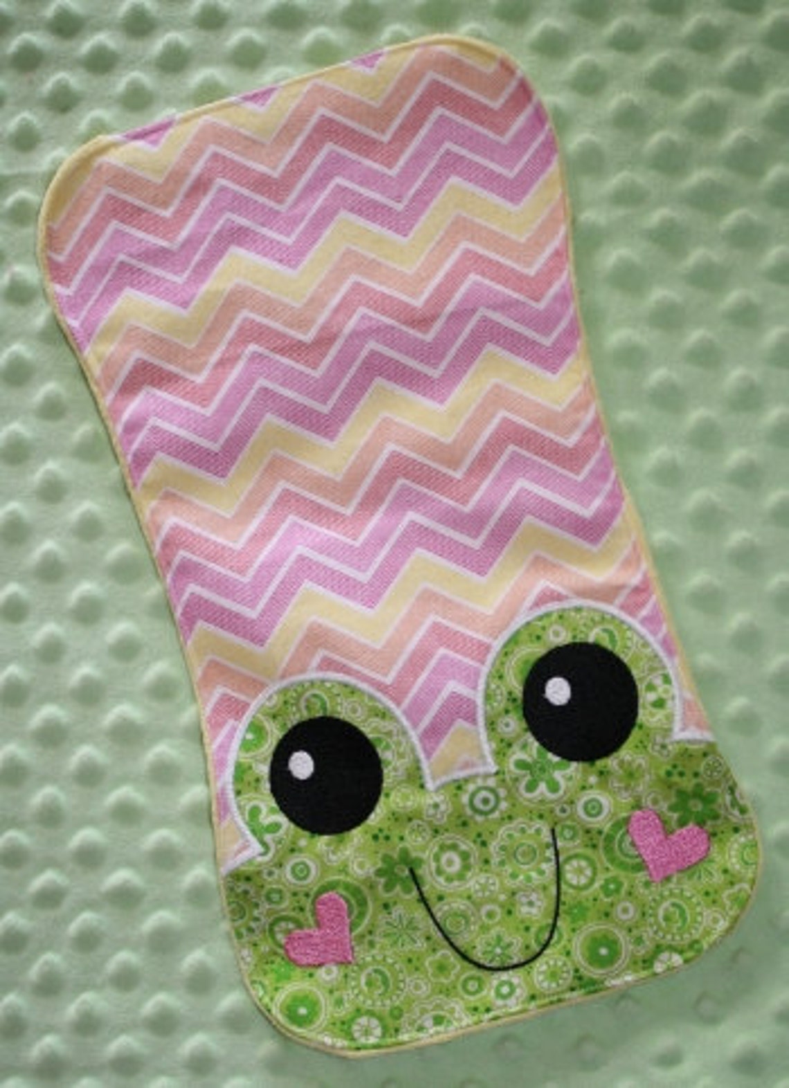 Digital Download Froggie Face Burp Pad Embroidery Machine - Etsy