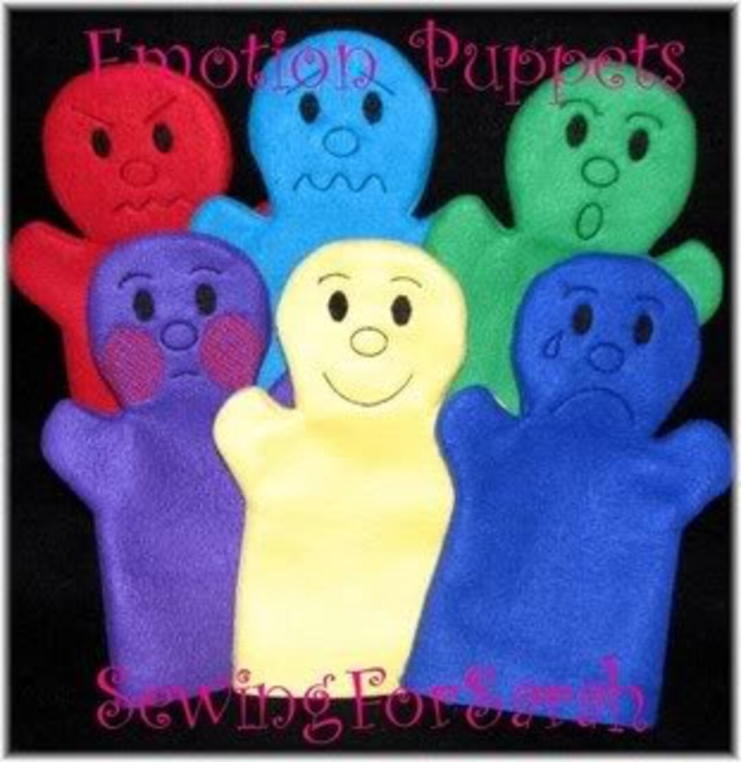 Digital Download Emotions Hand Puppets Embroidery Machine Designs for ...
