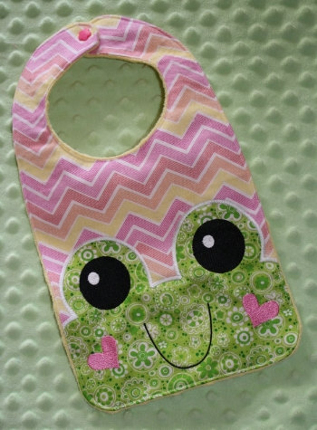 Digital Download Froggie Face Bib Embroidery Machine Design for the ...