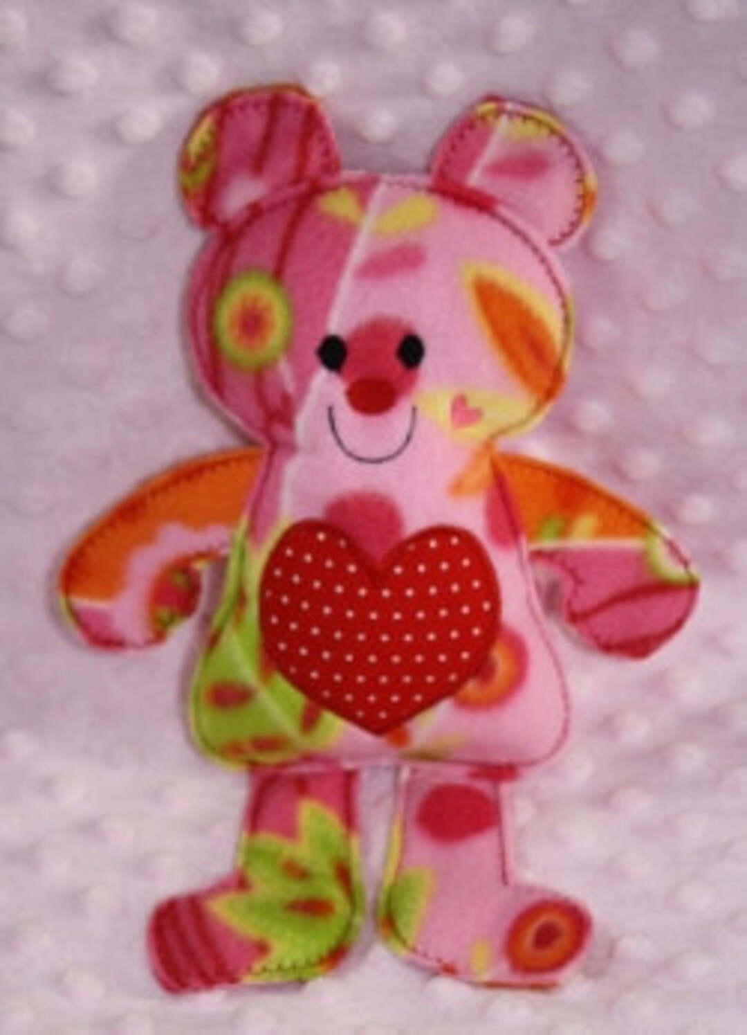 Digital Download Valentine Teddy Bear Stretch Your Hoop in the Hoop ...