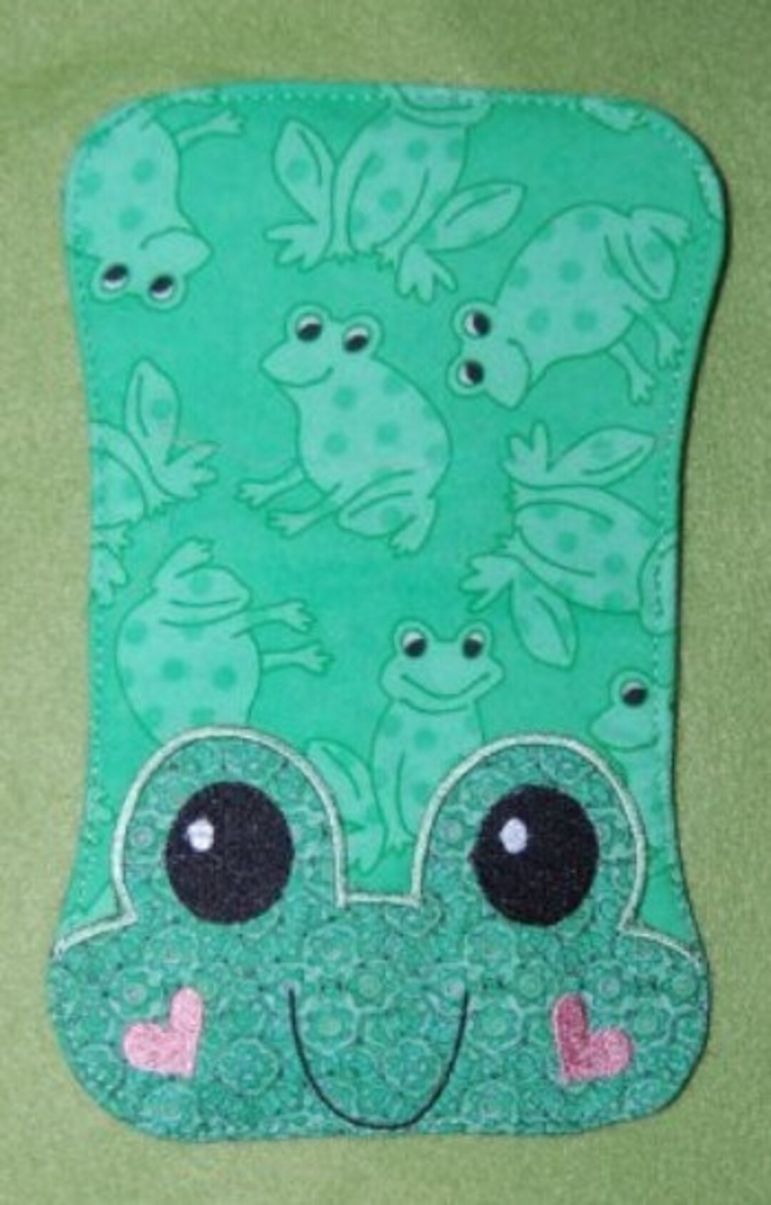 Froggie Face Burppad Embroidery Machine Design for the 6x10 Hoop - Etsy