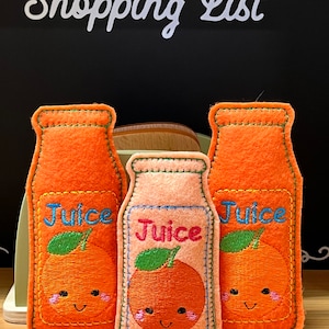Embroidery Machine Design in the Hoop Orange Juice Bottles - Etsy