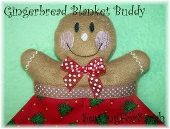 Digital Download Gingerbread Man Blanket Buddy in the Hoop | Etsy