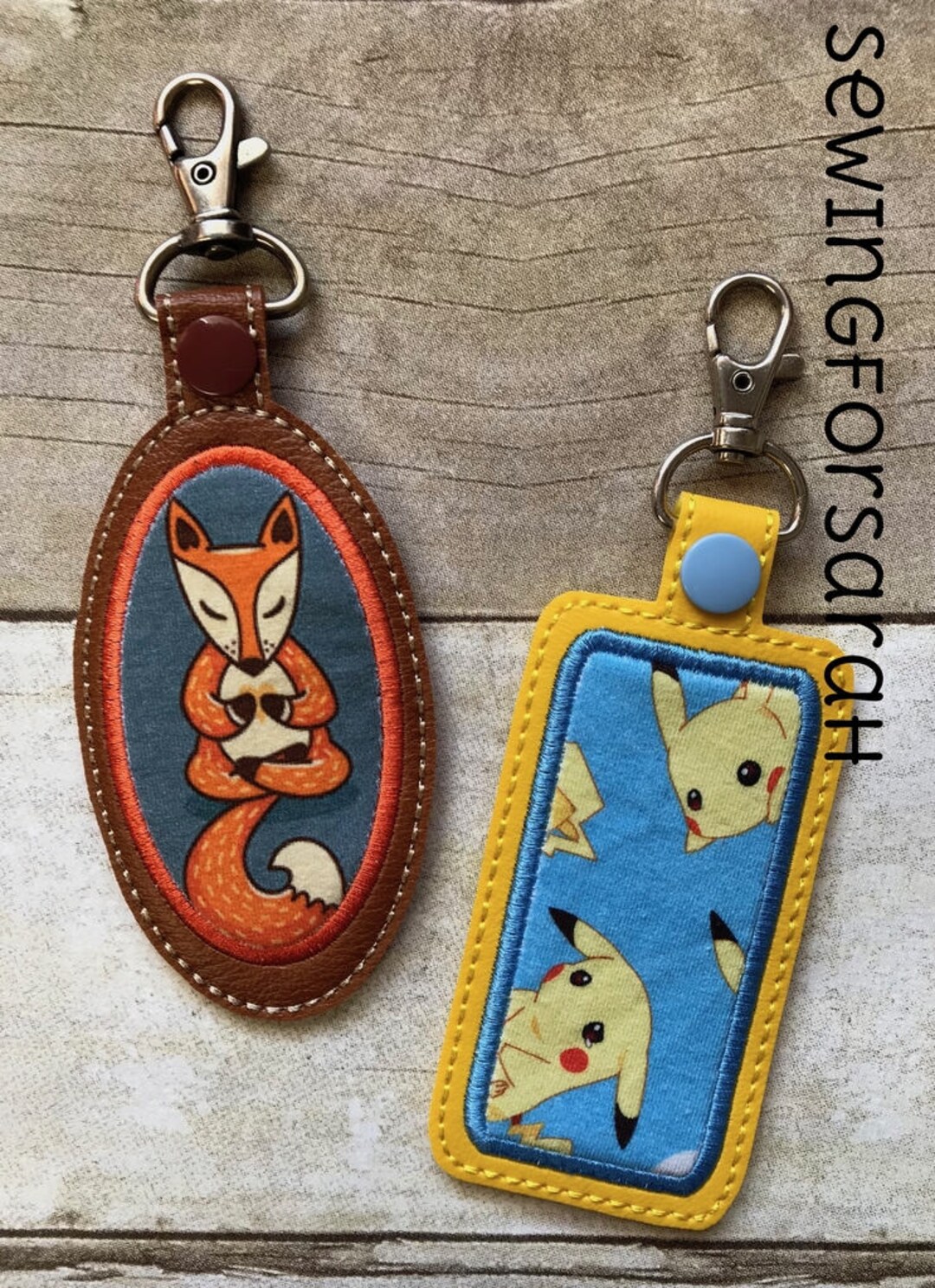 Digital Download Oval and Rectangle Keychain in the Hoop Embroidery ...