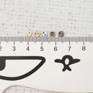 4mm ROUND 2 Holes 4mm Metal Buttons, Metal Tiny Button 4 Mm Sewing ...