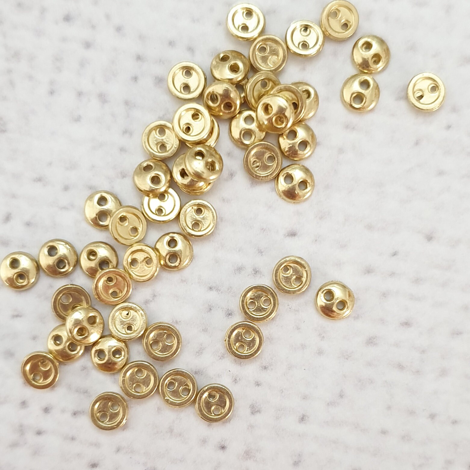 4mm ROUND 2 Holes 4mm Metal Buttons, Metal Tiny Button 4 Mm Sewing ...