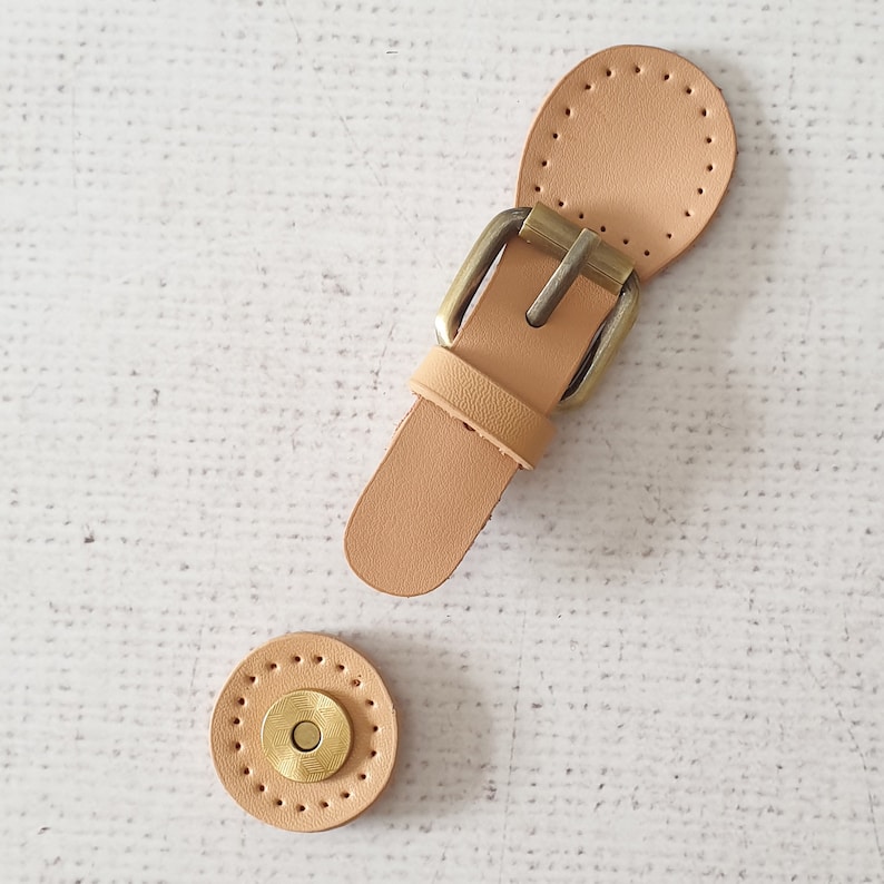 ONE Genuine Real Leather Buckles With Magnetic Snap Handbag | Etsy