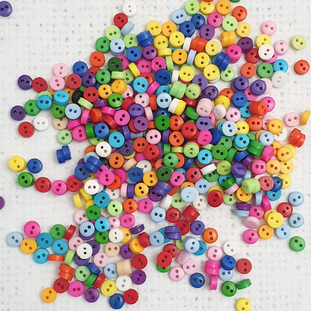 6mm Mini Round Plastic Buttons in Assorted Tiny Doll Buttons, Tiny ...