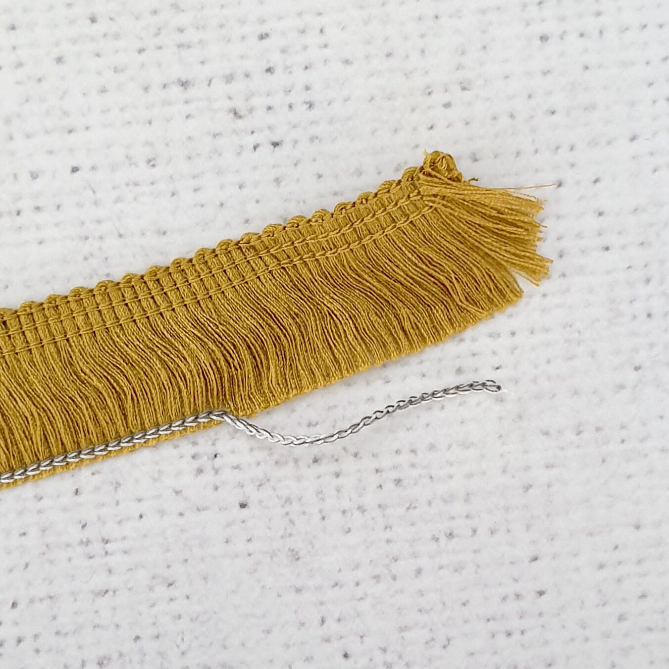 OLD GOLD fringe trim 2.5cm / 1'' wide viscose silky | Etsy
