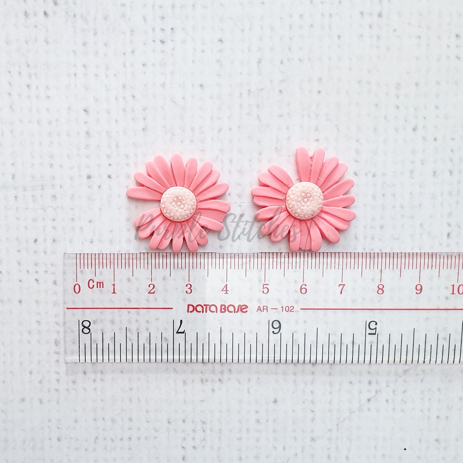 PINK Daisy Flatback Flower Daisy Resin Cabochon Embellishment Decoden ...