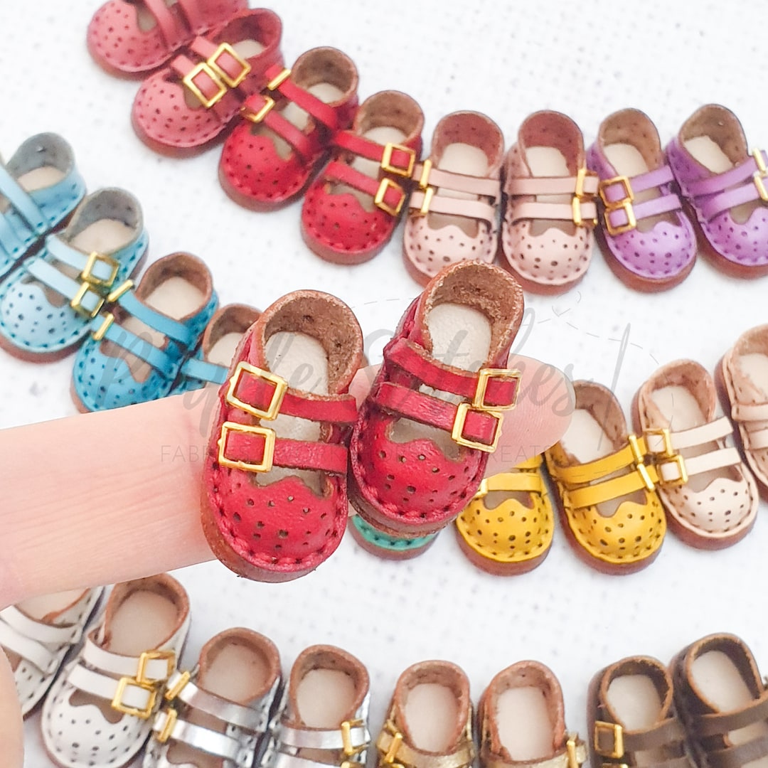 3cm Leather Double Strap Doll Shoes, Doll Shoes Dolls Shoes, BJD ...