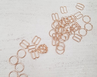 12mm 1/2 Rose Gold Metal Bra Rings for Bra Making and - Etsy UK