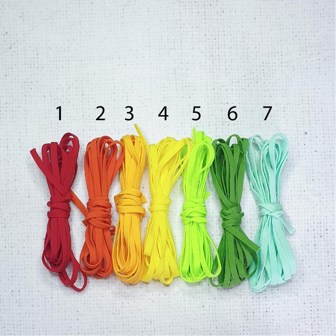 5mm / 1/8" Flat Soft Tubular Elastic Cord, Ear Loop Elastic Band for ...