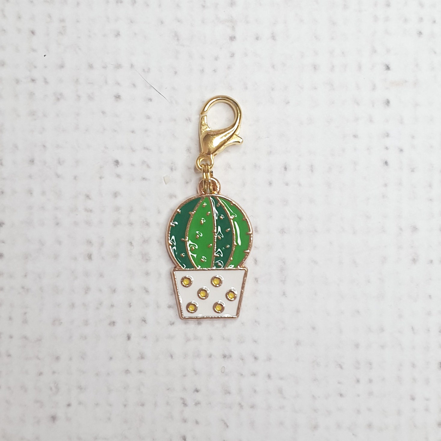 Cactus Zipper Charm Succulent Charm Cactus Clip Stitch - Etsy UK