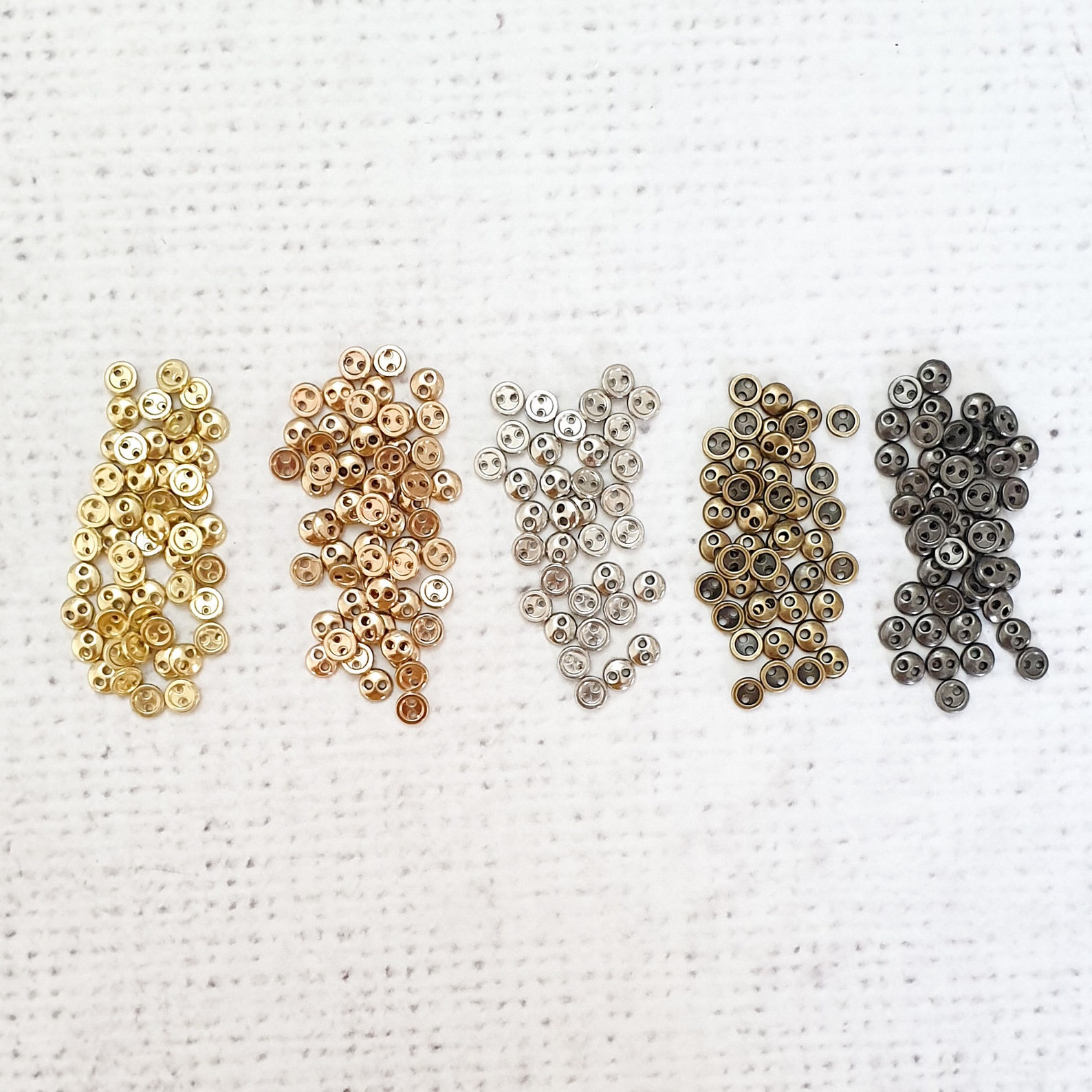 4mm ROUND 2 Holes 4mm Metal Buttons Metal Tiny Button 4 Mm - Etsy UK