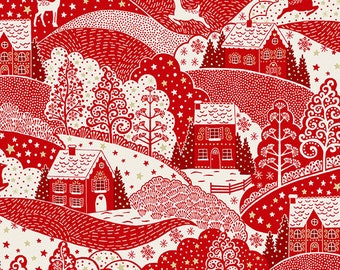 Modern Red Fabric | Etsy