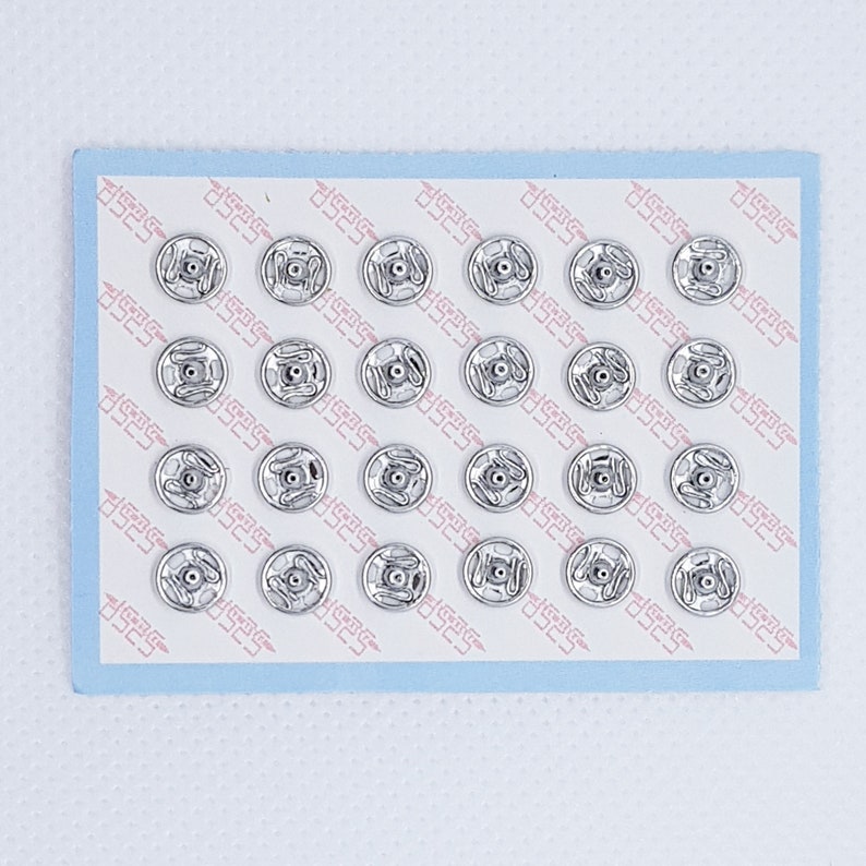 6mm Snap Closures 24 Pcs SILVER Colour Metal Snap Fastener | Etsy