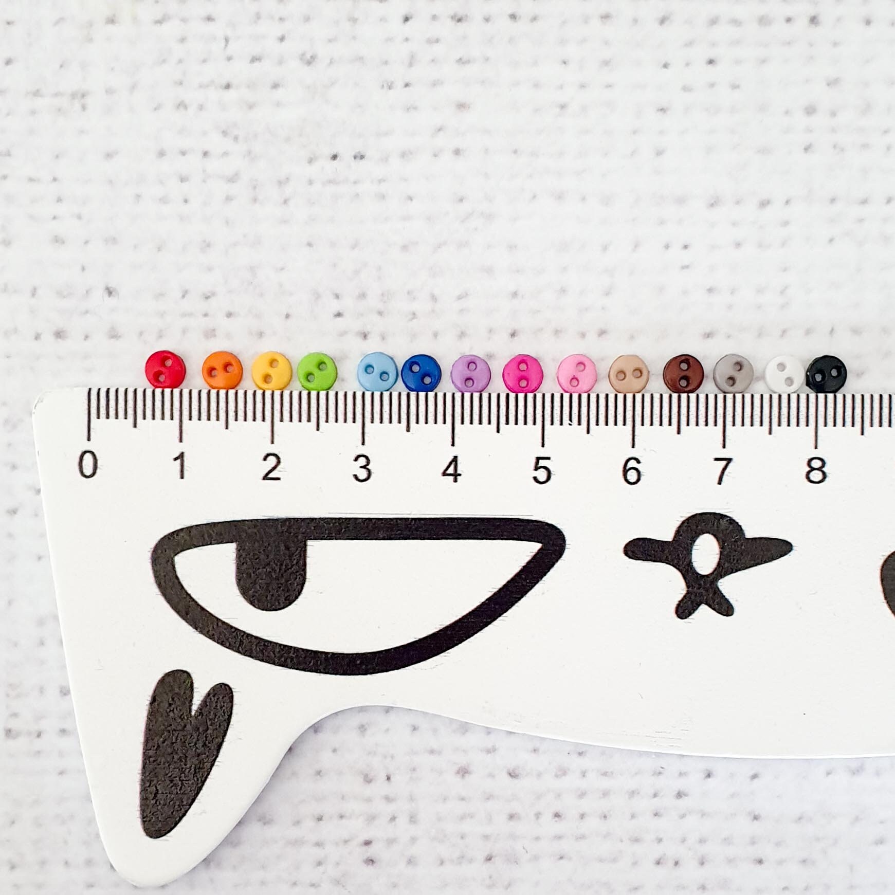 4mm Super Mini Round Plastic Buttons, in 10 Colours, Tiny Buttons ...