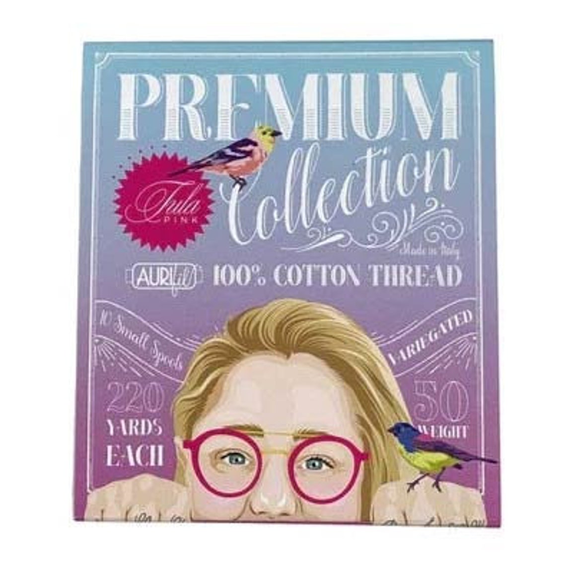 Premium Collection by Tula Pink - Aurifil Thread Set 50wt 100% Cotton ...