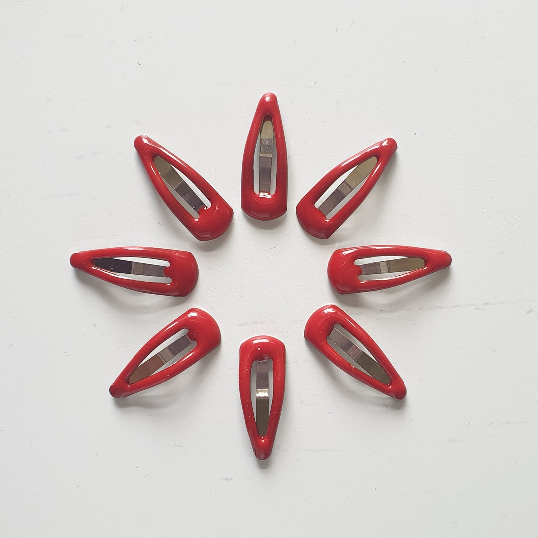 2 Pcs 2cm Tiny RED Hair Clips Dolls Prong Doll Accessory Doll Craft ...