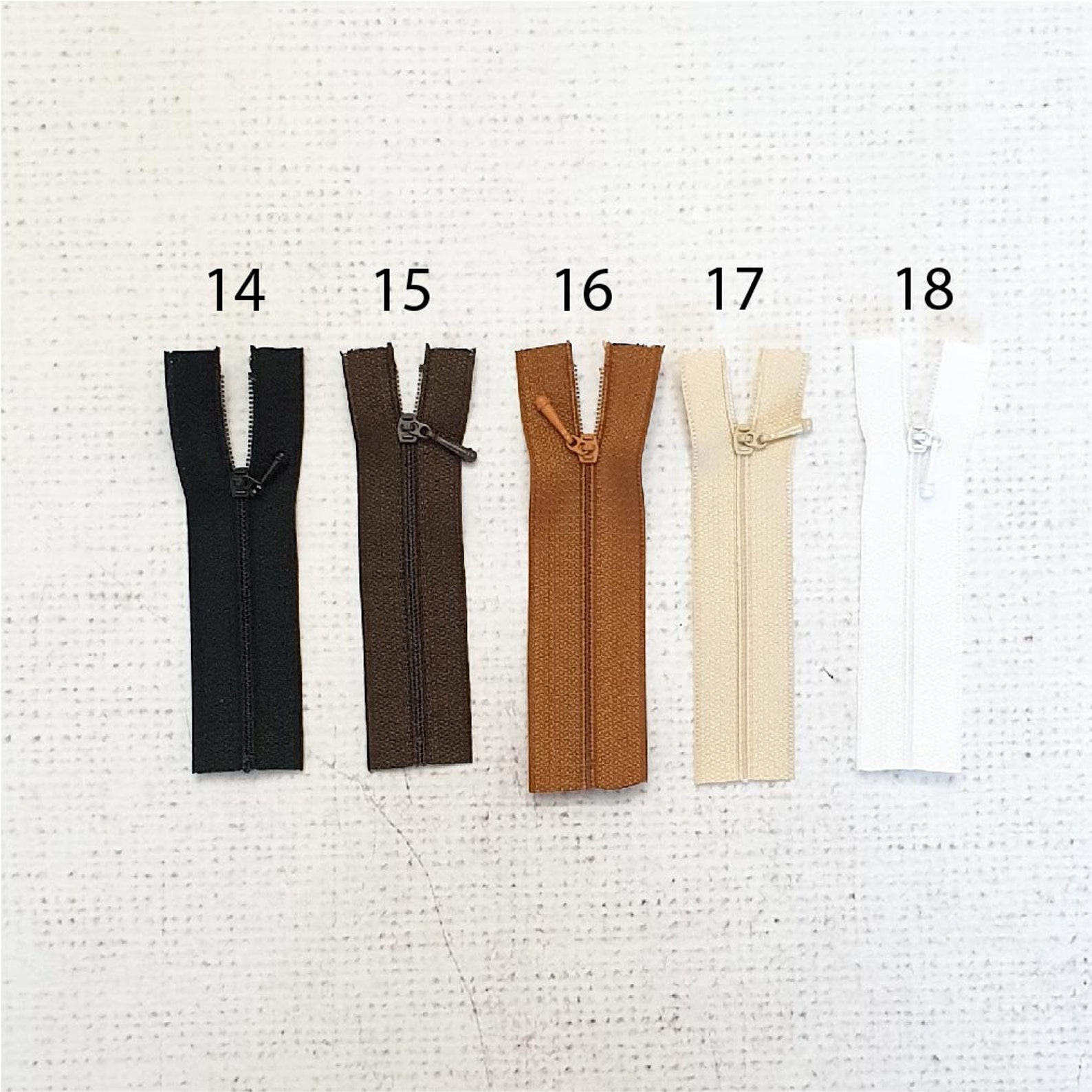 Tiny 7cm / 2-3/4" Size 0 Closed End Zipper, Multi Colour Zip for Doll ...