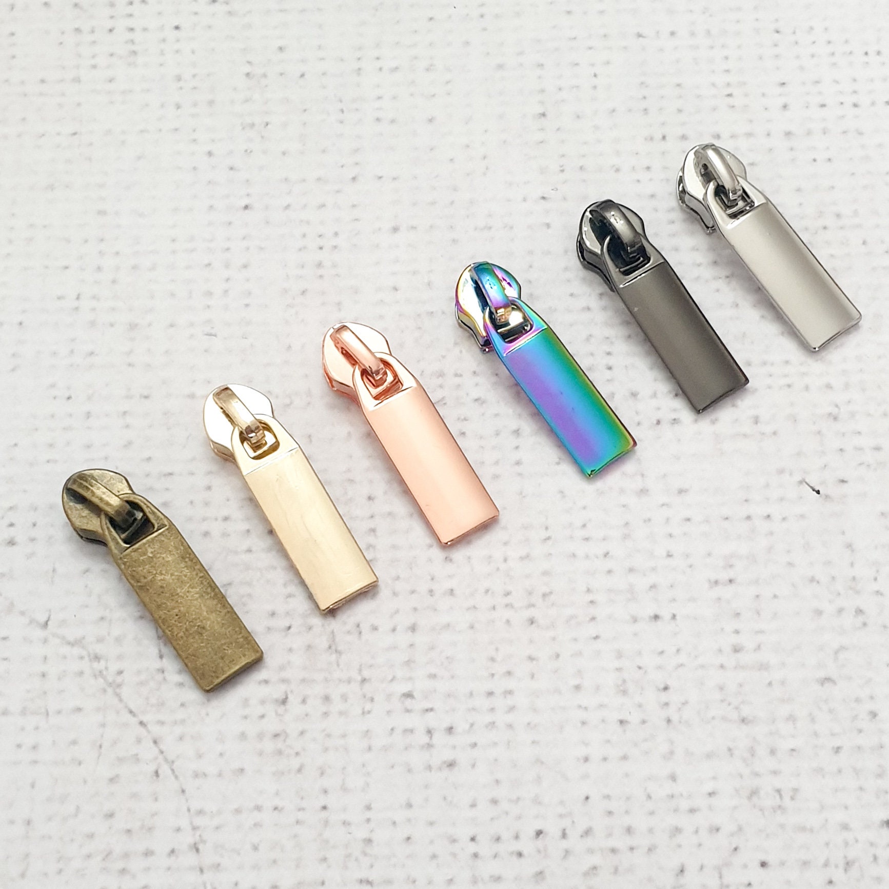 Metal Zip Slider With Rectangular Zipper Pull 5 Zip Slider - Etsy Australia