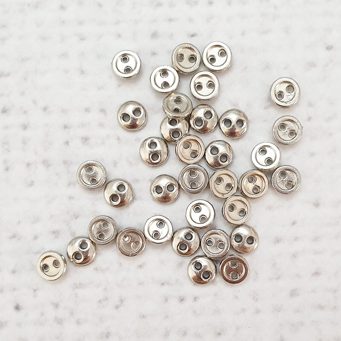 4mm ROUND 2 Holes 4mm Metal Buttons Metal Tiny Button 4 Mm | Etsy
