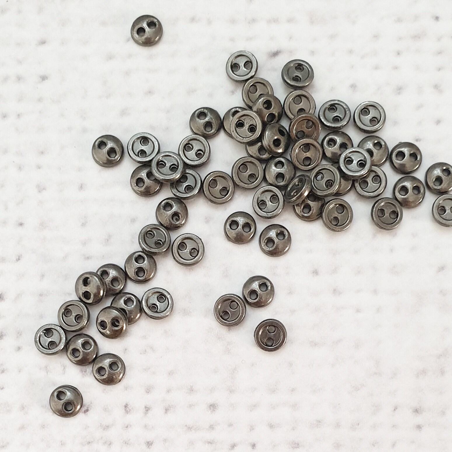 4mm ROUND 2 Holes 4mm Metal Buttons, Metal Tiny Button 4 Mm Sewing ...