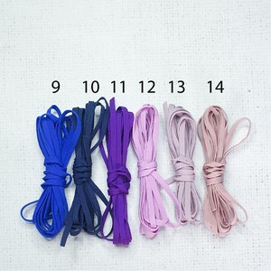 5mm / 1/8" Flat Soft Tubular Elastic Cord, Ear Loop Elastic Band for ...