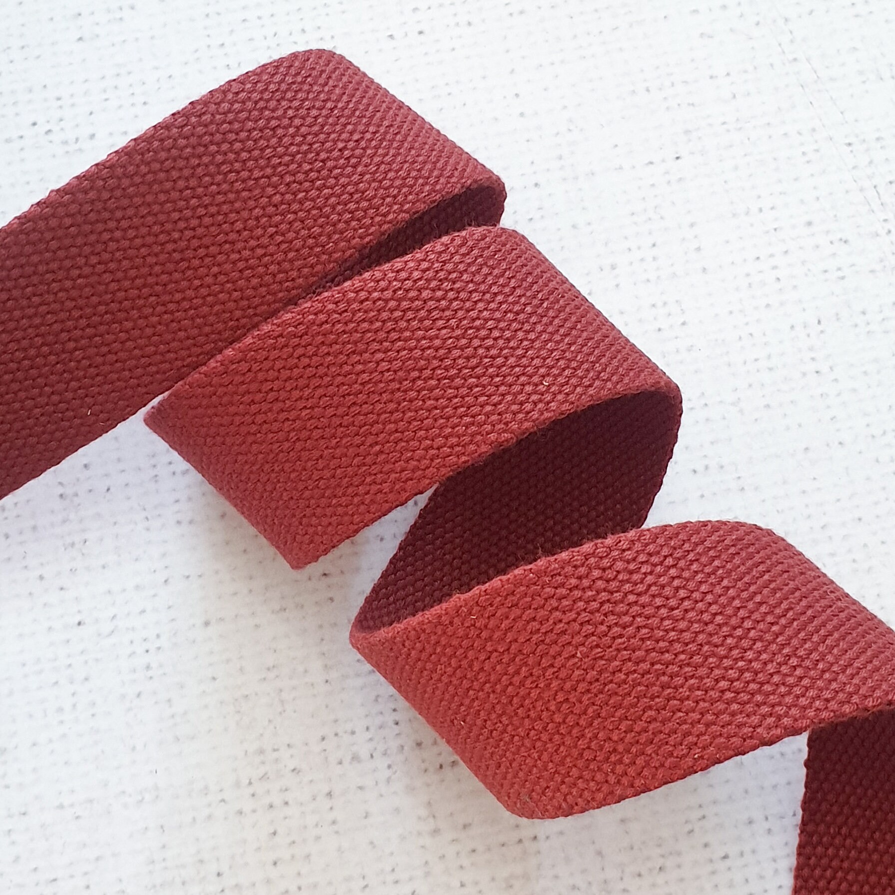 1.5 Inches / 38mm BRICK RED Bag Webbing 2mm Thick Cotton Blend | Etsy UK