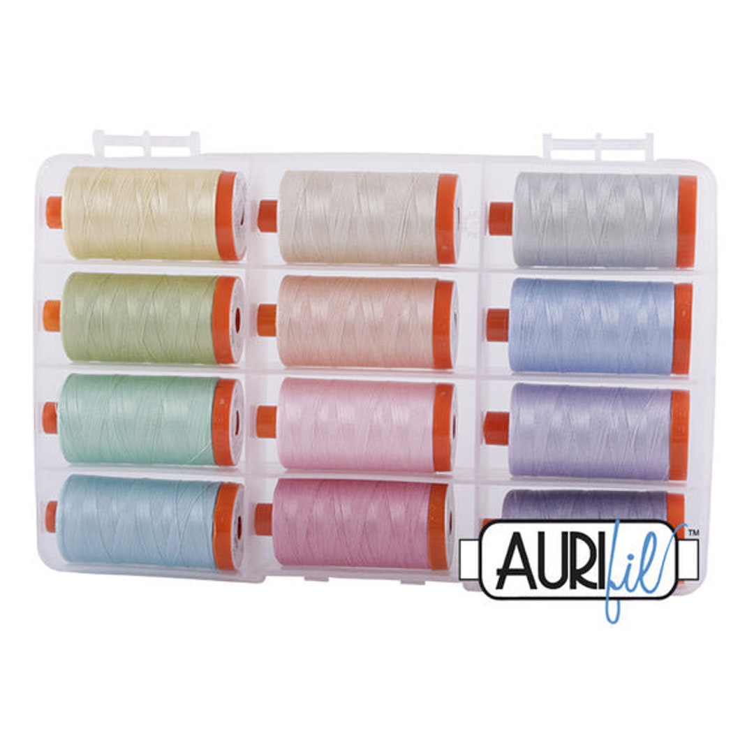 Pastel Collection - Aurifil Thread Set 50wt 100% Cotton Quilting ...