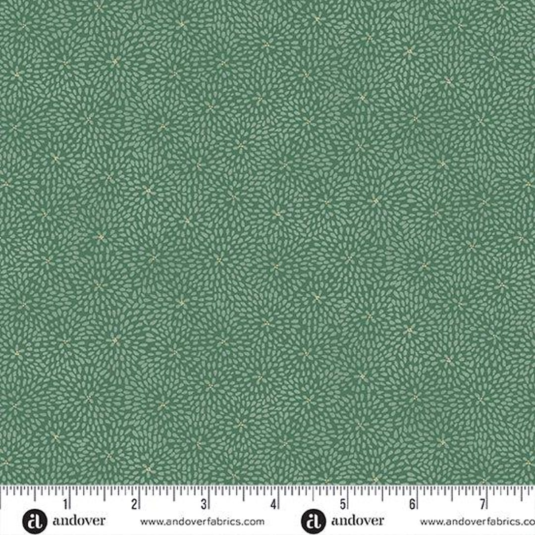 Kiku Green - Kasumi - Linen Texture Makower Fabrics Texture Blender ...