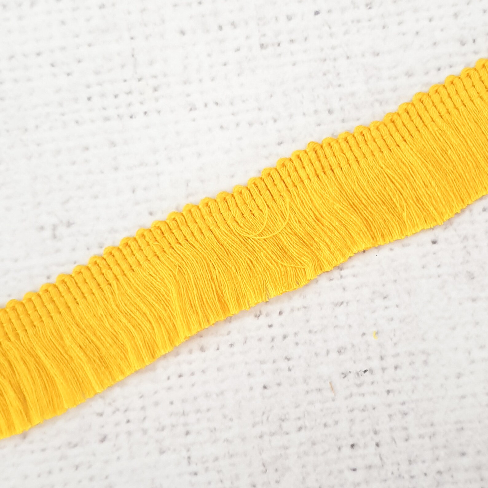 GOLDEN YELLOW Fringe Trim 2.5cm / 1'' Wide Viscose Silky Brush Fringe ...