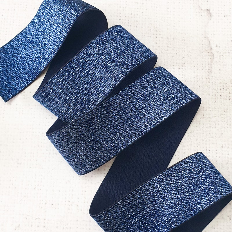 Metallic Blue Elastic - Etsy UK