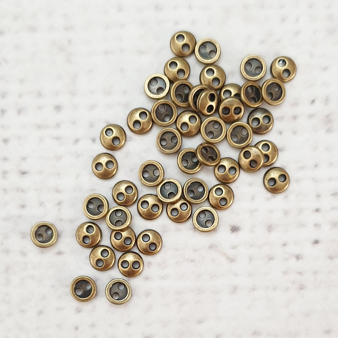 4mm ROUND 2 Holes 4mm Metal Buttons Metal Tiny Button 4 Mm | Etsy