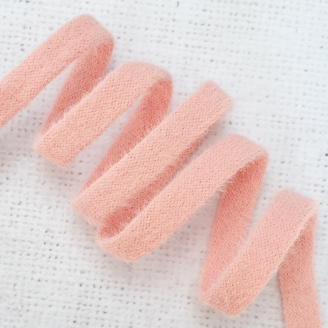 12mm PINK Faux Fur Hairy Ribbon, Tubular Ribbon, Hair Bow, Fluffy ...