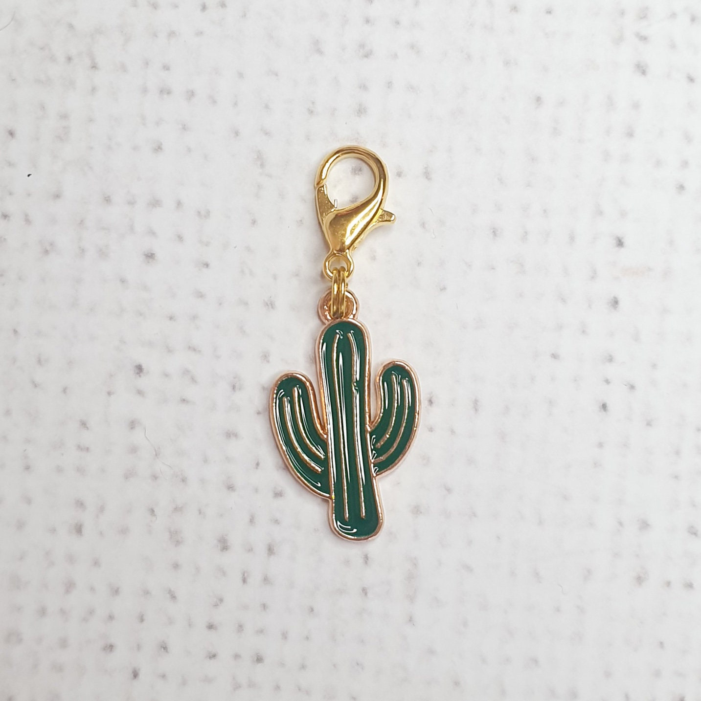 Cactus Zipper Charm Succulent Charm Cactus Clip Stitch - Etsy UK