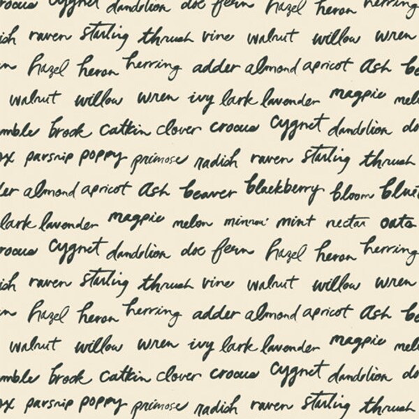 French Script Fabric - Etsy UK