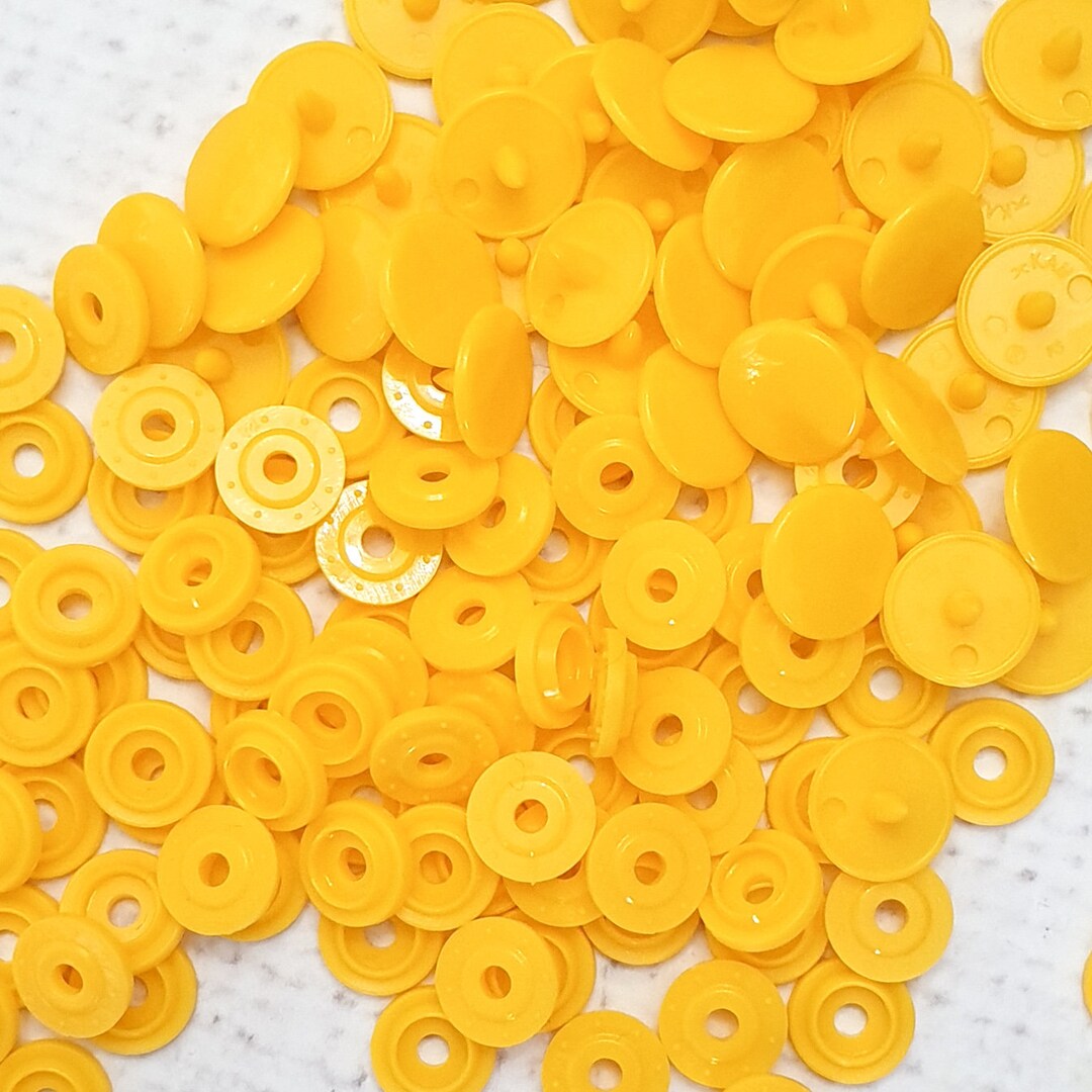 GENUINE KAM Snap Golden Yellow Gloss KAM Snaps Size 16 / T3 / 10.7mm ...