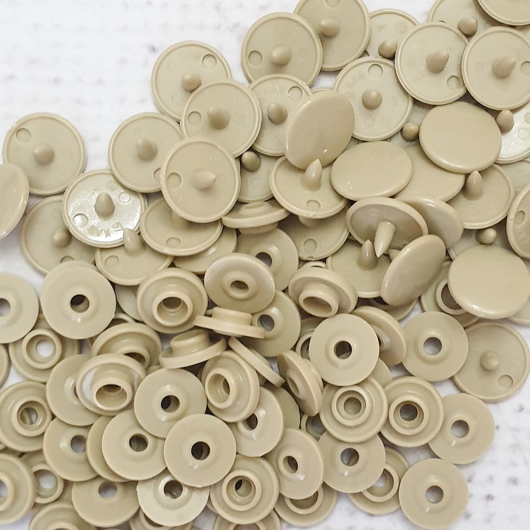 GENUINE KAM Snap Khaki Dark Beige Gloss KAM Snaps -size 16 / T3 / 10 ...