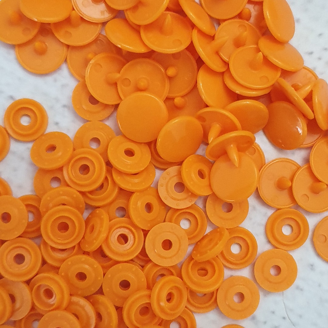 GENUINE KAM Snap Carrot Orange Gloss KAM Snaps - Size 16 / T3 / 10.7mm ...