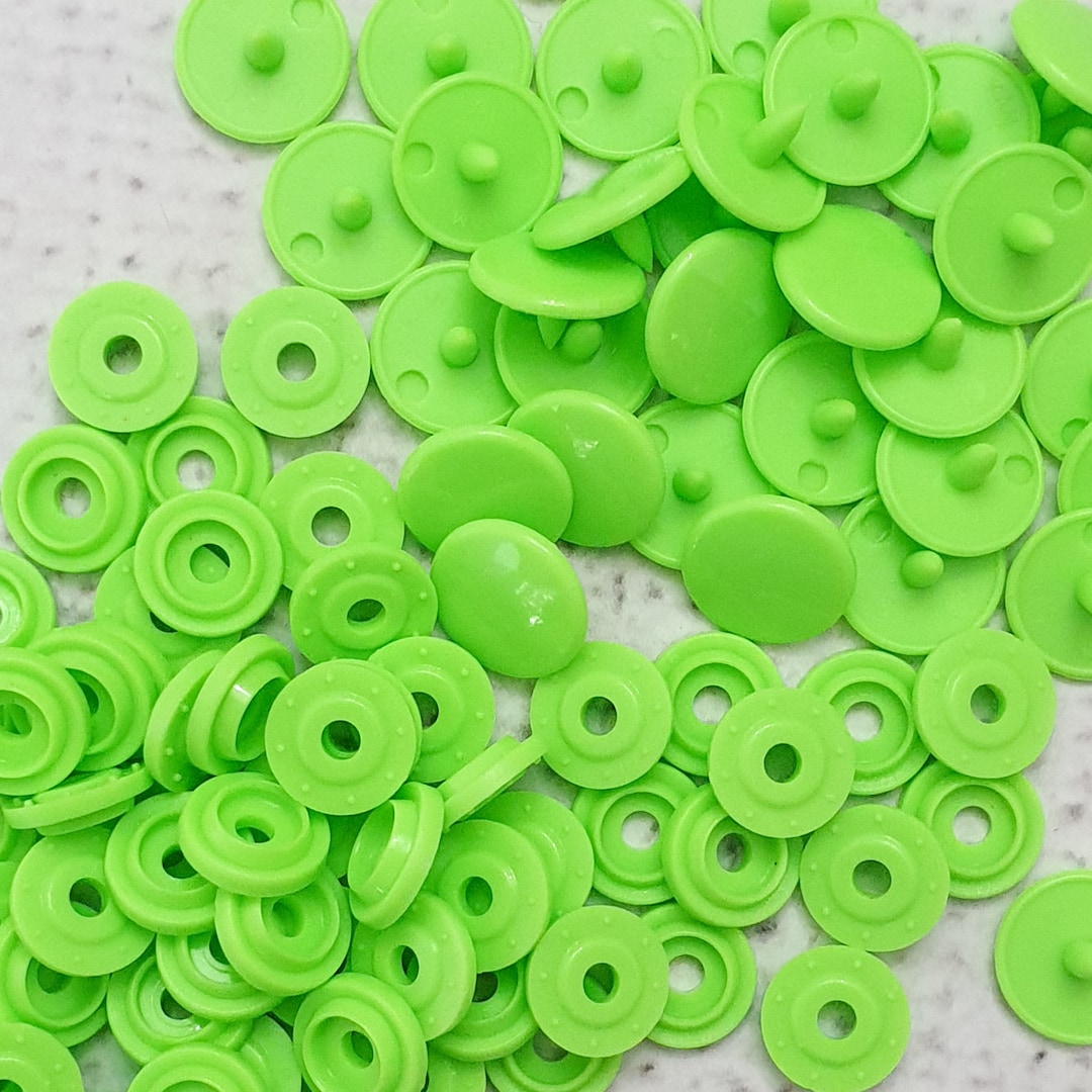 GENUINE KAM Snap Bright Green Gloss KAM Snaps - Size 16 / T3 / 10.7mm ...