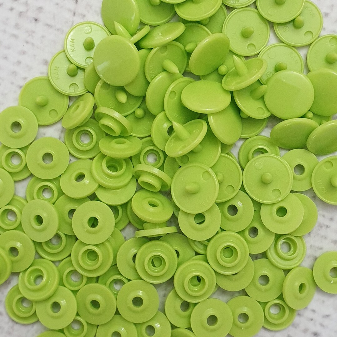 GENUINE KAM Snap Light Green Gloss KAM Snaps - Size 16 / T3 / 10.7mm ...