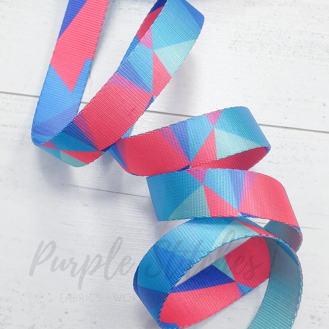 1 Inches / 25mm Nylon Webbing - RED & BLUE Prism Nylon Bag Webbing ...